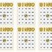 600 Simple Yellow Bingo Cards Pack - Bright, Cheerful Party Game - 1/2 ...