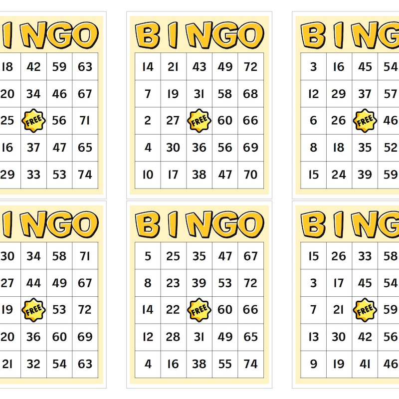 Bingo Set - Etsy