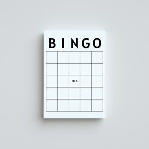 Blank Bingo Card Template: DIY Printable Game (digital Download) - Etsy