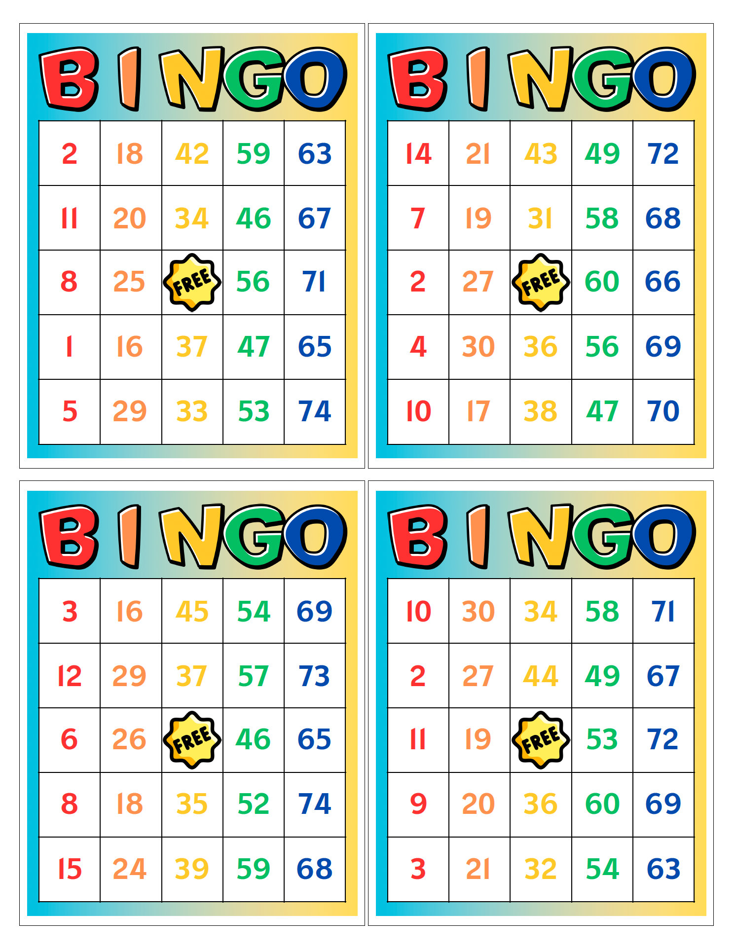 600-pack Rainbow-themed Bingo Cards - Colorful Party Game for All ...