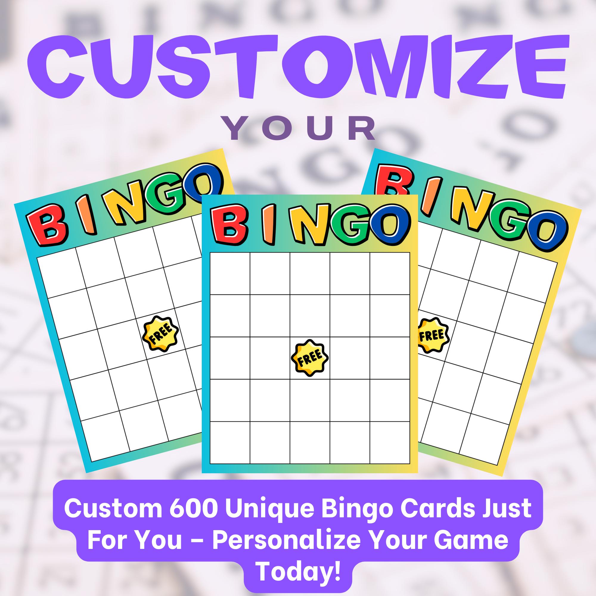 300 Autumn Leaves Themed Bingo Cards - Ideal for Fall Parties ...