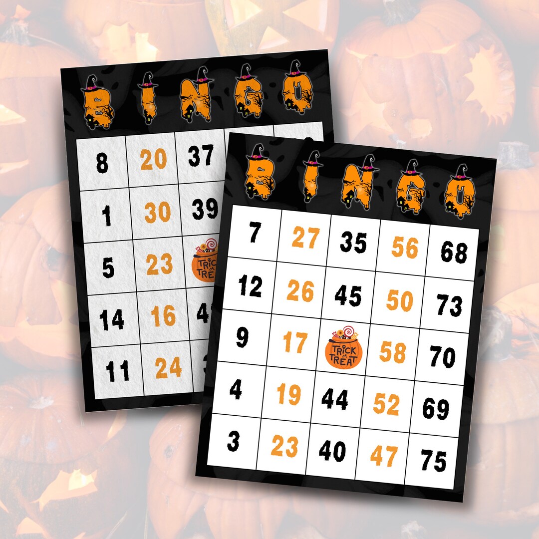 Halloween Bingo Cards (300 Unique Cards) - Spooky Party Game, Perfect ...