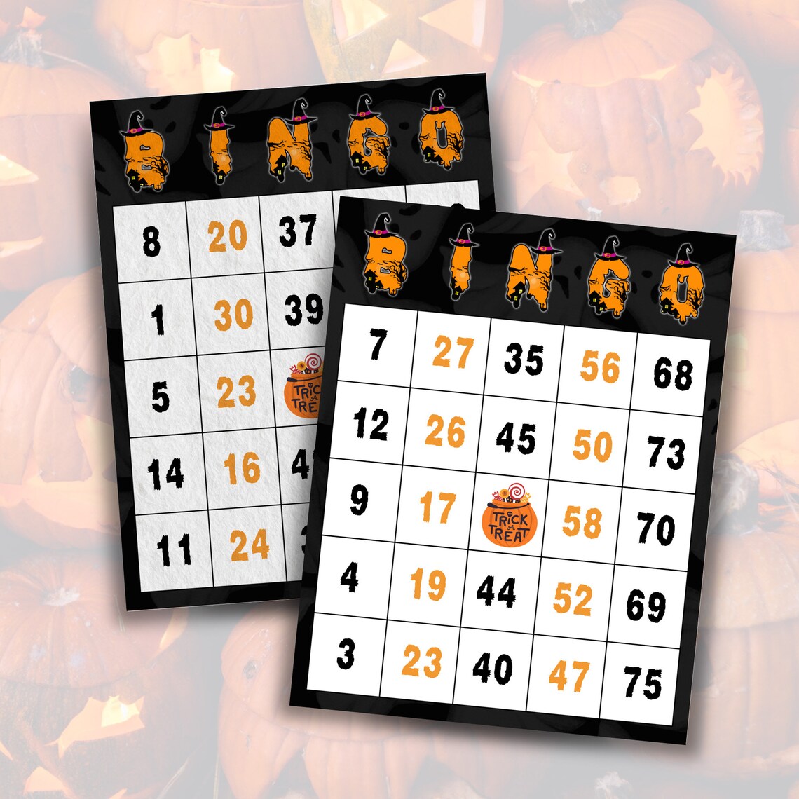 Halloween Bingo Cards (300 Unique Cards) - Spooky Party Game, Perfect ...