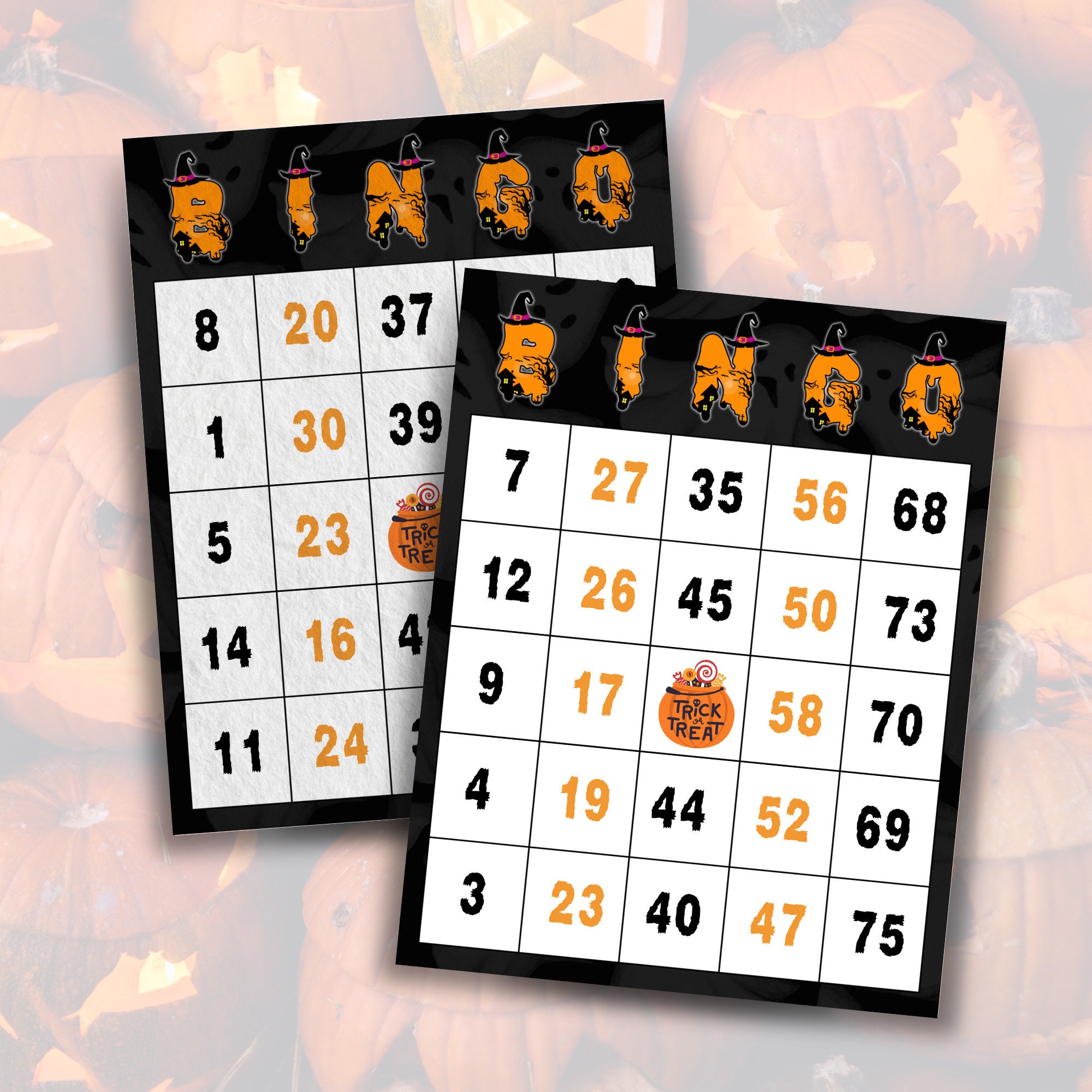 Halloween Bingo Cards (300 Unique Cards) - Spooky Party Game, Perfect ...