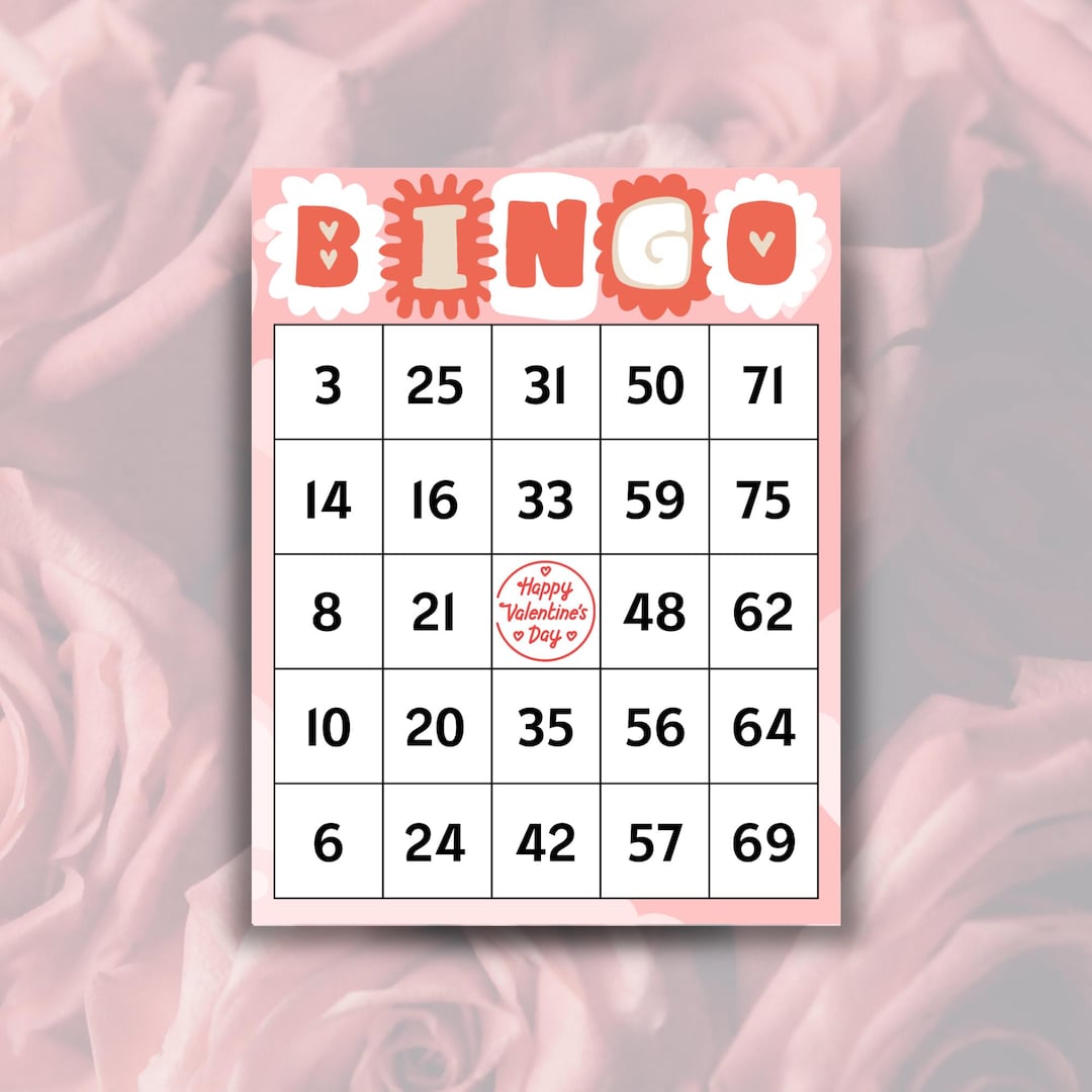 600 Valentine’s Day Bingo Cards - Perfect for Romantic Parties & Events ...