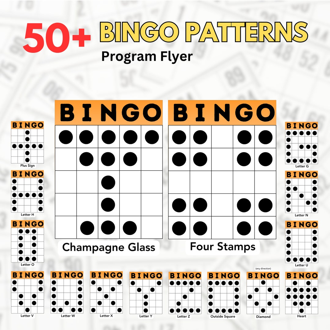 50 Versatile Bingo Pattern Designs for Program Flyers Perfect for ...