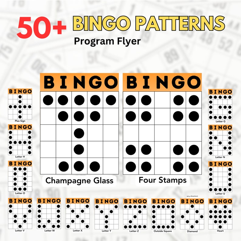 50 Versatile Bingo Pattern Designs for Program Flyers Perfect for ...
