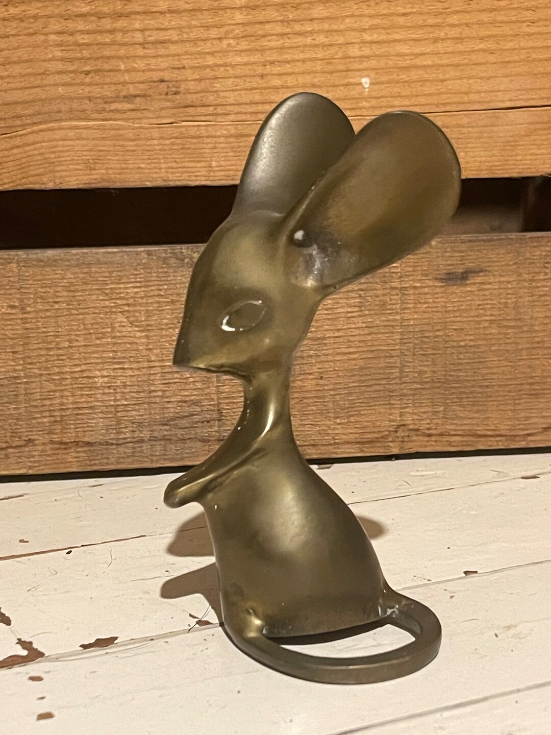 Mid Century Mod Brass Mouse Figurine - Etsy