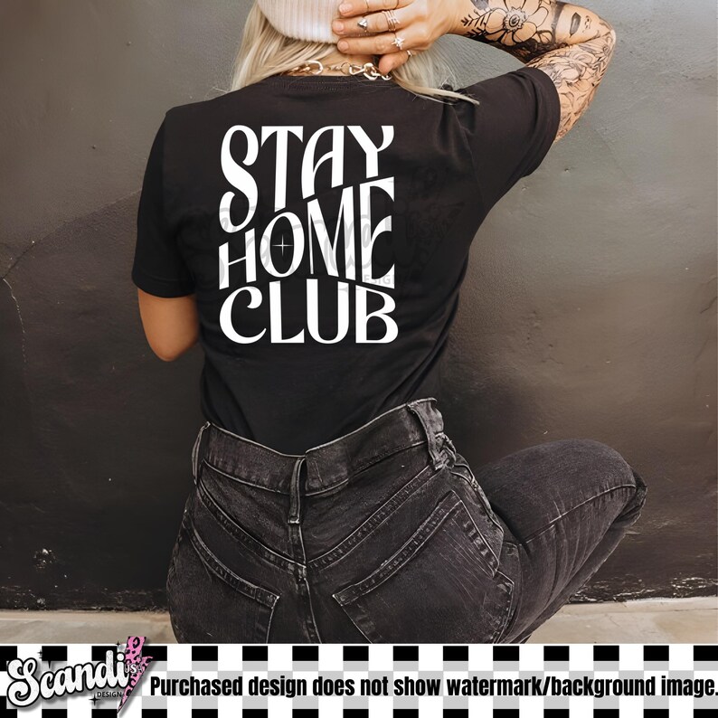 Stay Home Club PNG, Homebody Shirt Funny Meme, T Shirt Design, Adhd ...