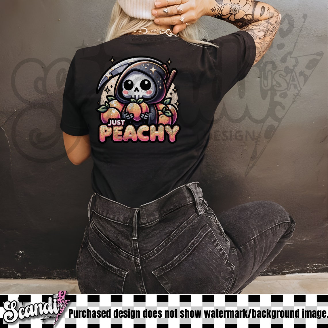 Just Peachy PNG | Snarky Grim Reaper Clipart | Peaches Sublimation ...