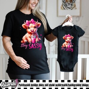 Stay Sassy Highland Cow PNG | Snarky Heifer Cow Clipart | Moody ...