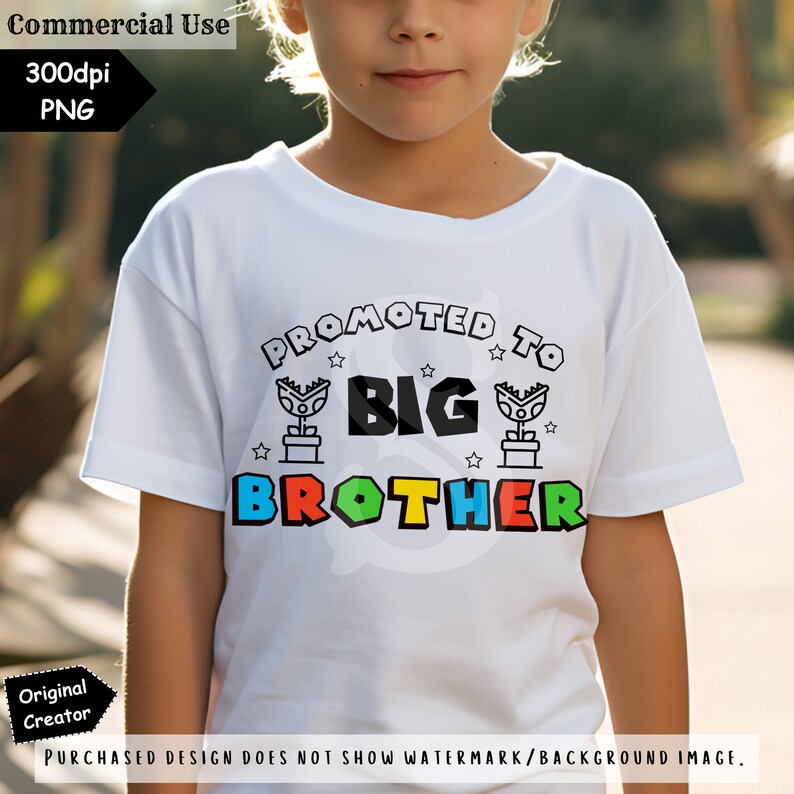 Promoted to Big Brother PNG – Baby Announcement (digital Download) - Etsy