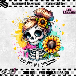 You Are My Sunshine PNG | Funny Skeleton Sublimation | Summer Vibes DTF ...