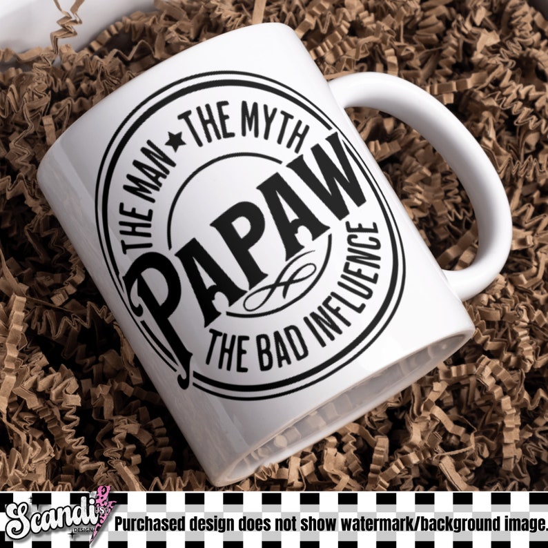 PAPAW Funny Gift PNG | Papaw Bad Influence | Funny Grandpa Shirt ...