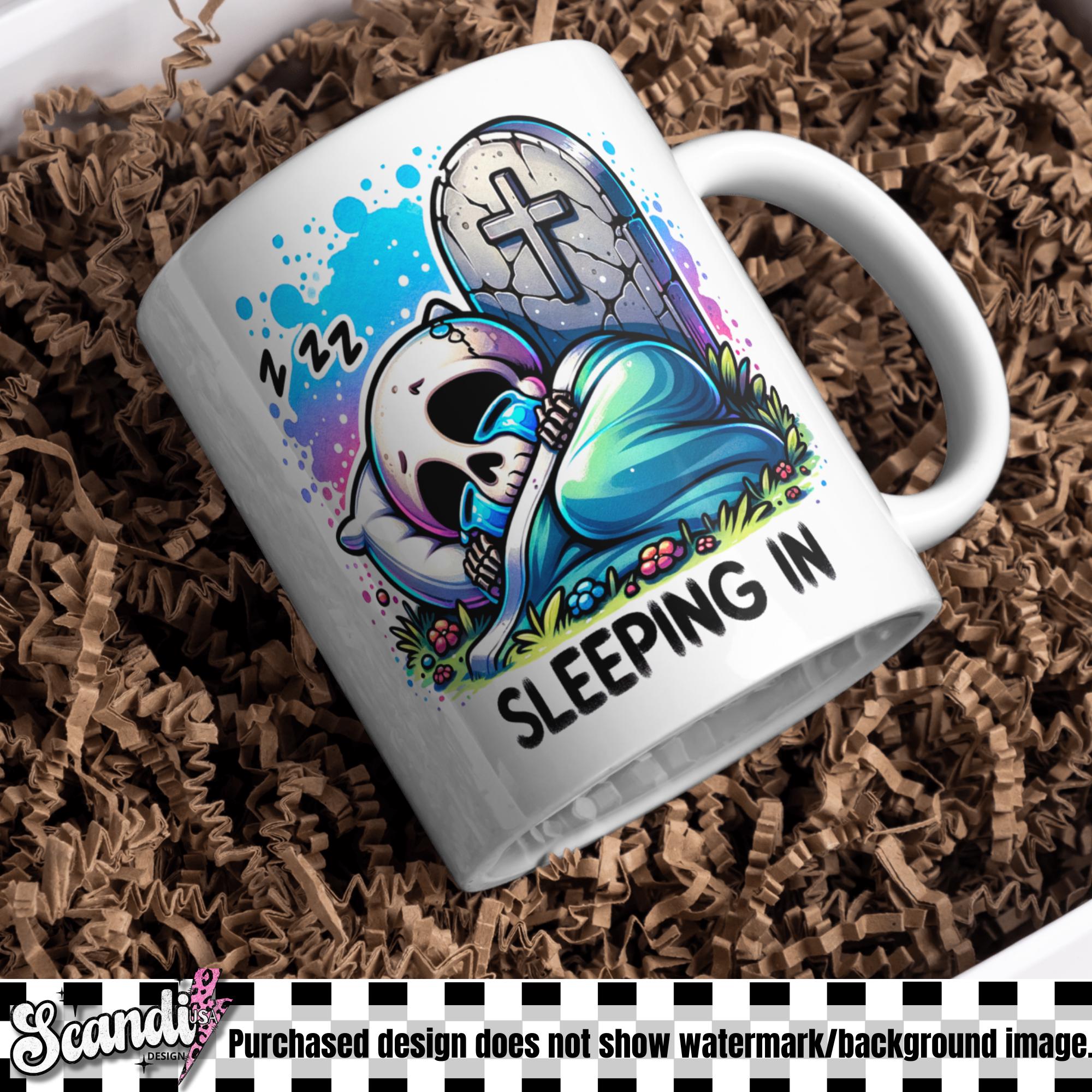 Cute Snarky Skeleton PNG, Sleeping in Clipart, Spooky Skeleton ...