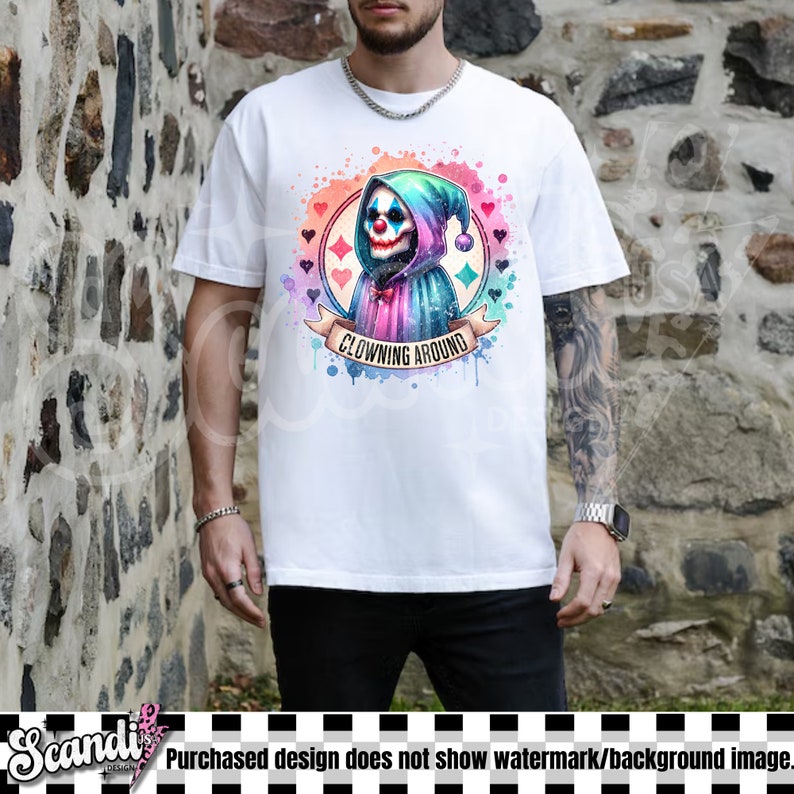 Clowning Around PNG, Funny Clown Clipart, Snarky Skeleton Sublimation ...