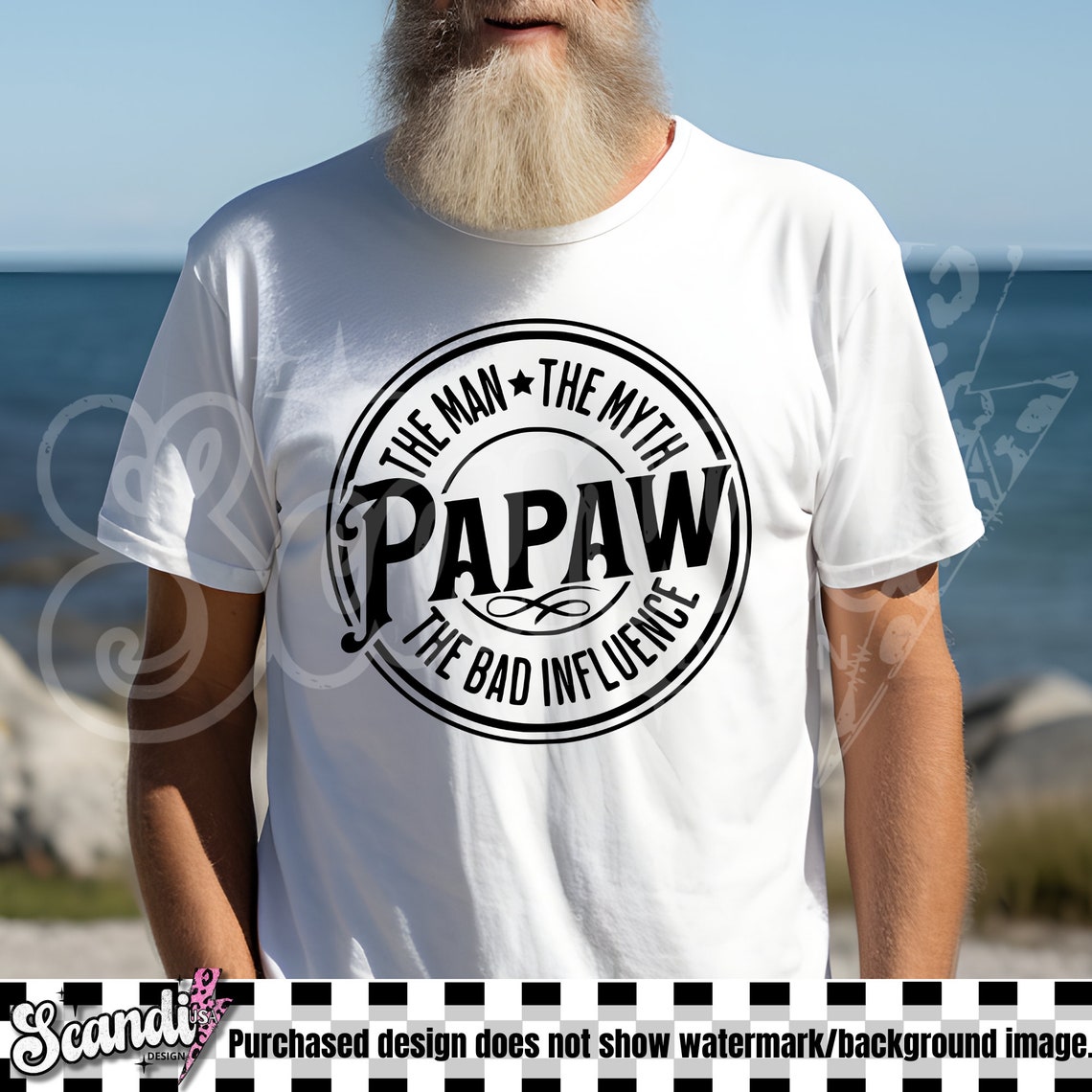 PAPAW Funny Gift PNG | Papaw Bad Influence | Funny Grandpa Shirt ...