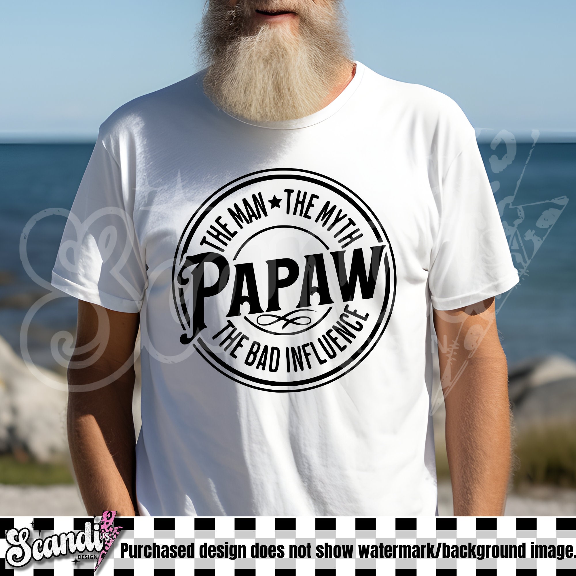 PAPAW Funny Gift PNG | Papaw Bad Influence | Funny Grandpa Shirt ...