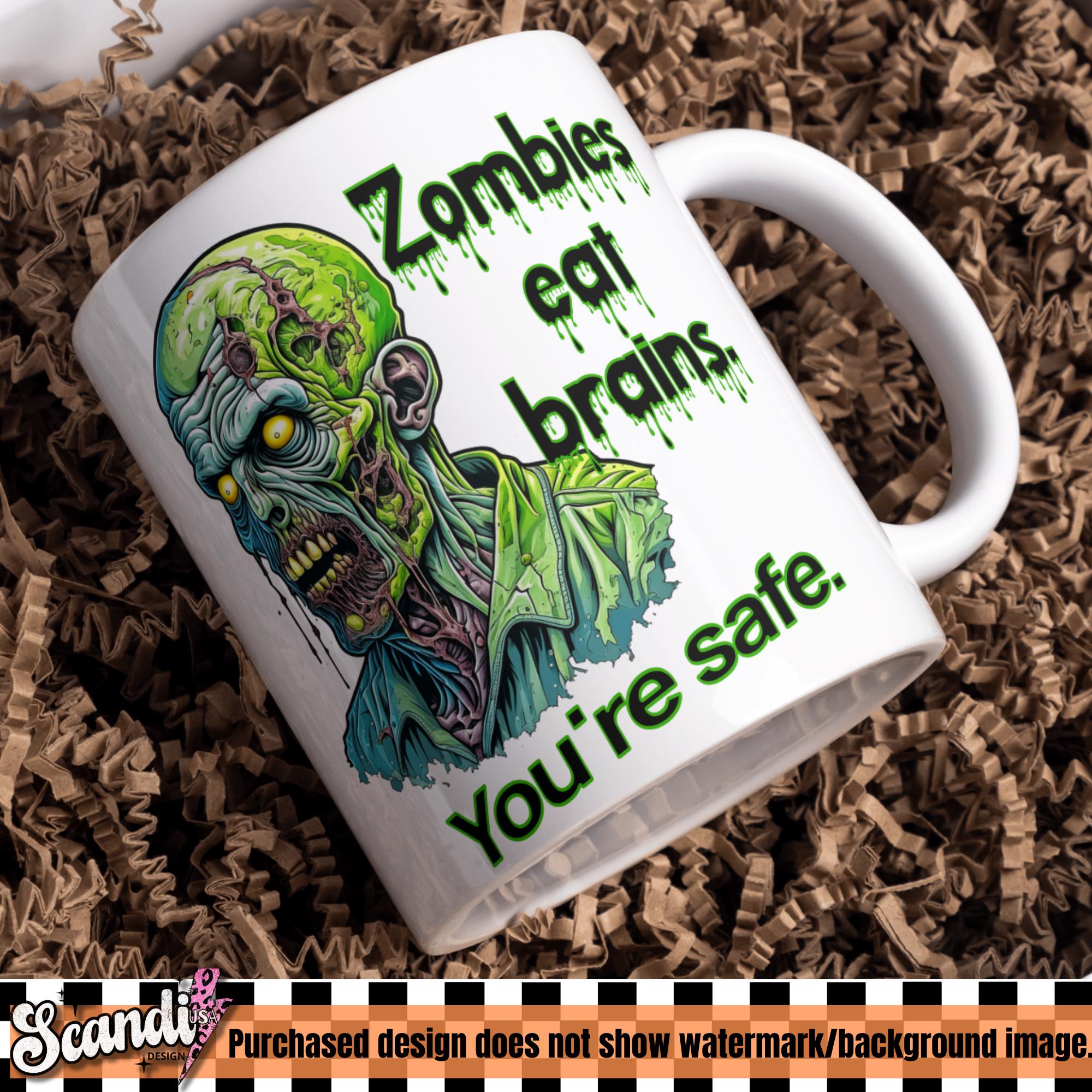Zombies Eat Brain PNG Funny Adult Halloween Horror, Sarcastic Png ...