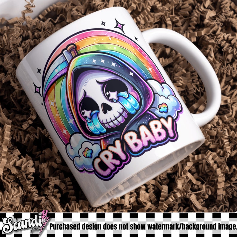 Cry Baby PNG | Crying Grim Reaper Clipart | Sad Skeleton Design | DTF ...