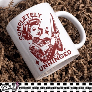 Completely Unhinged PNG | Retro Unhinged Girl PNG | Trendy Vintage ...