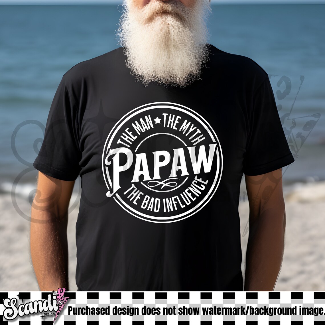 PAPAW Funny Gift PNG | Papaw Bad Influence | Funny Grandpa Shirt ...
