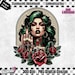 Middle Finger Respectfully PNG Tattooed Girl, Retro Sassy Design ...