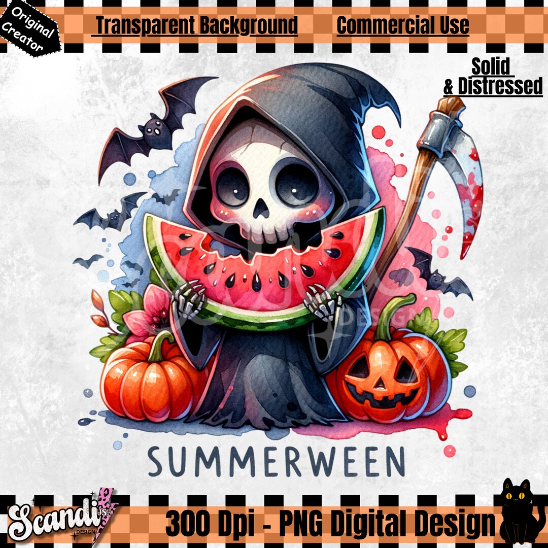 Cute Summerween Clipart | Spooky Summer Halloween Sublimation ...