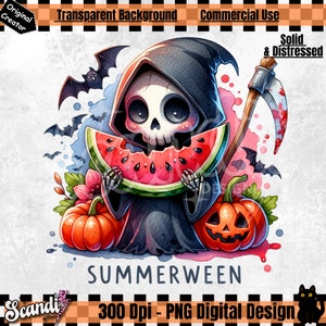Cute Summerween Clipart | Spooky Summer Halloween Sublimation ...