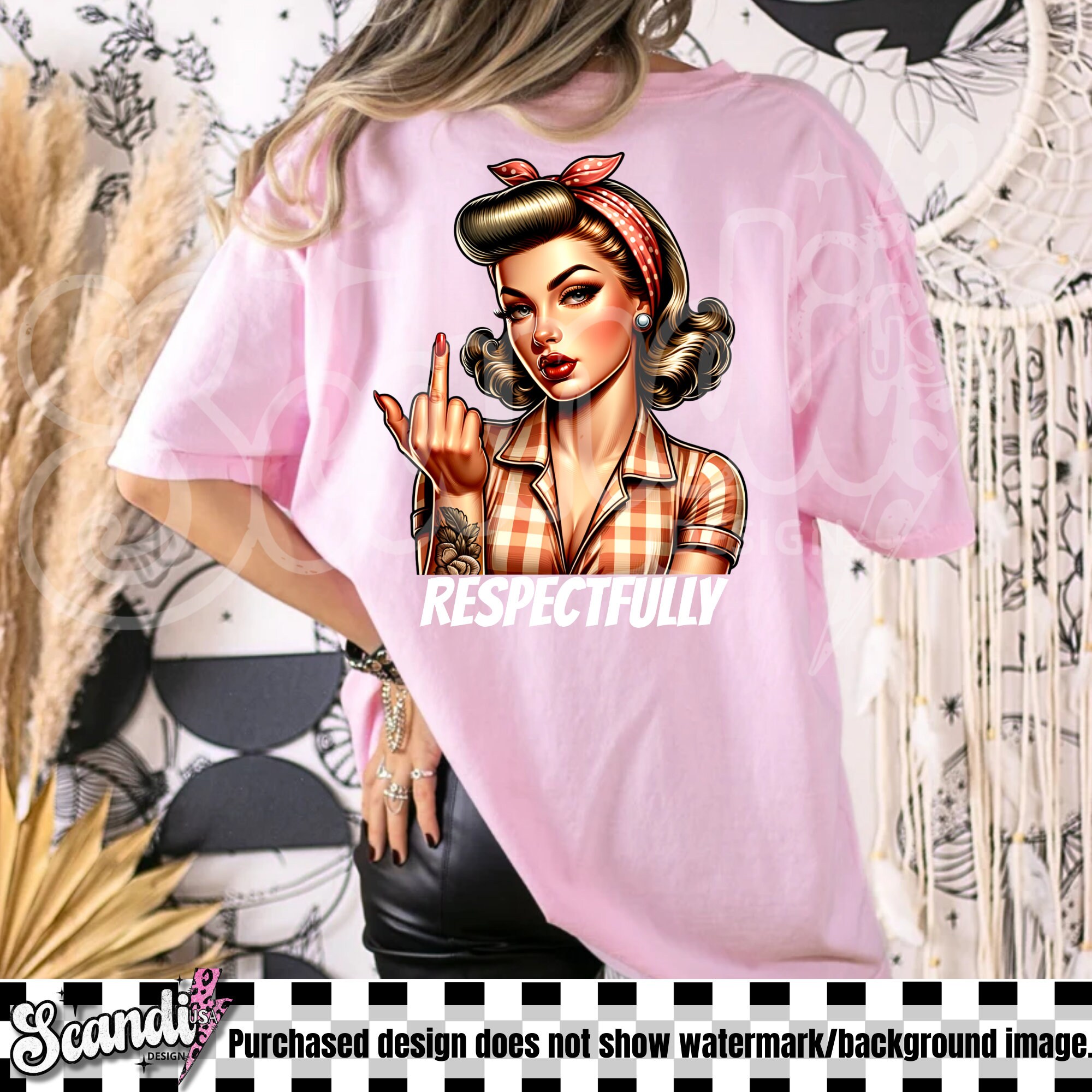 Respectfully PNG, Middle Finger Png, Retro Vintage Sassy Png, Trendy ...
