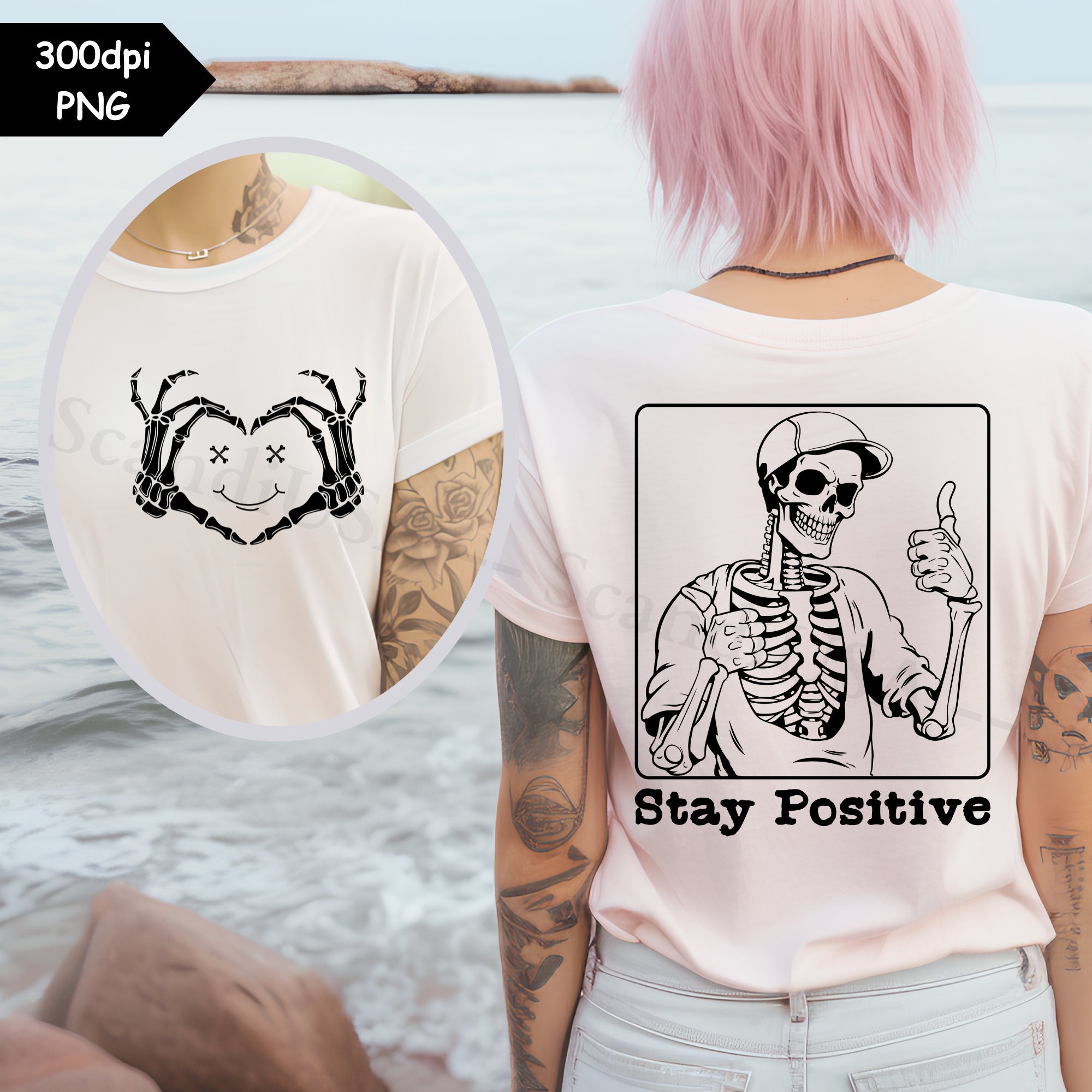 Stay Positive PNG Sublimation Positive Skeleton Mental - Etsy