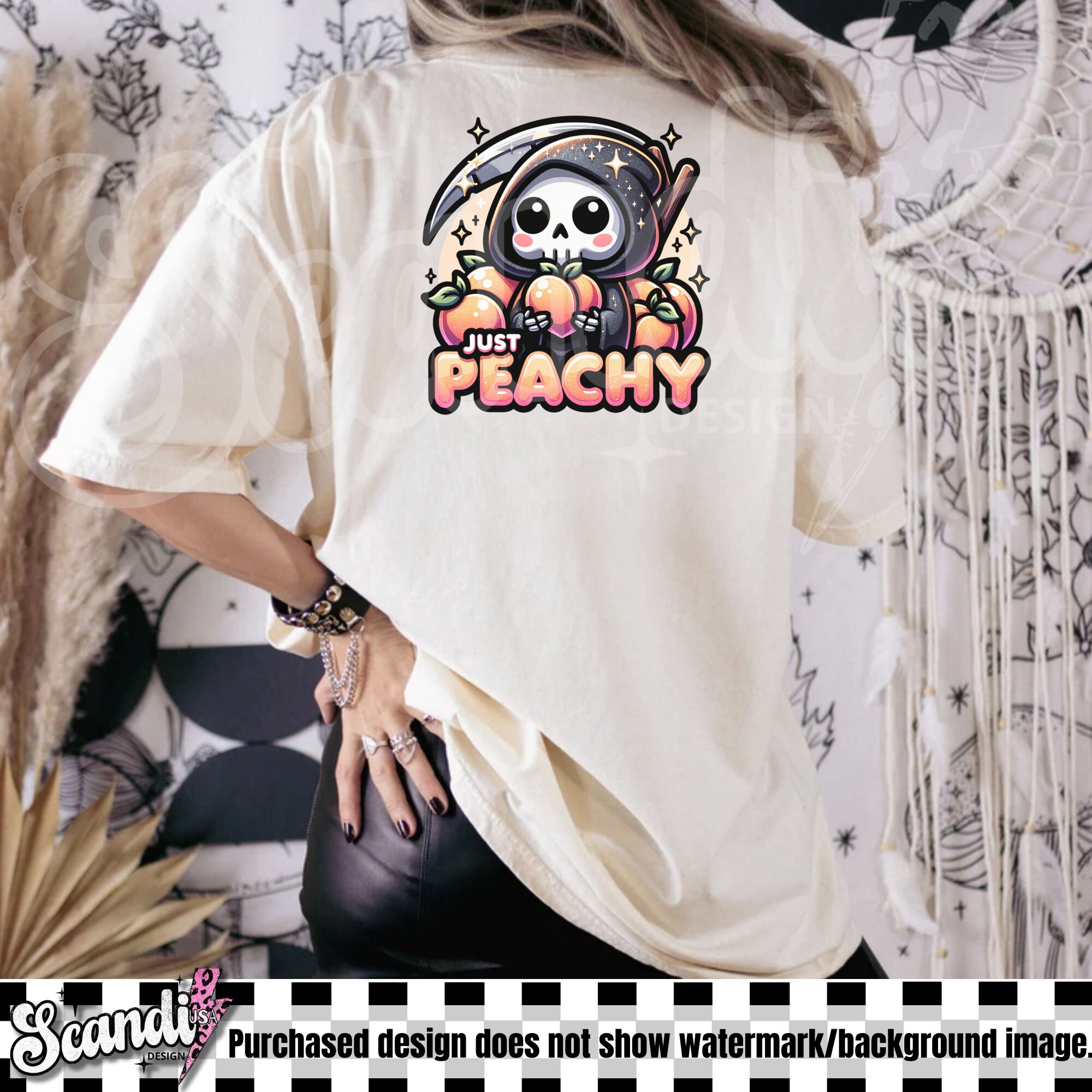 Just Peachy PNG | Snarky Grim Reaper Clipart | Peaches Sublimation ...