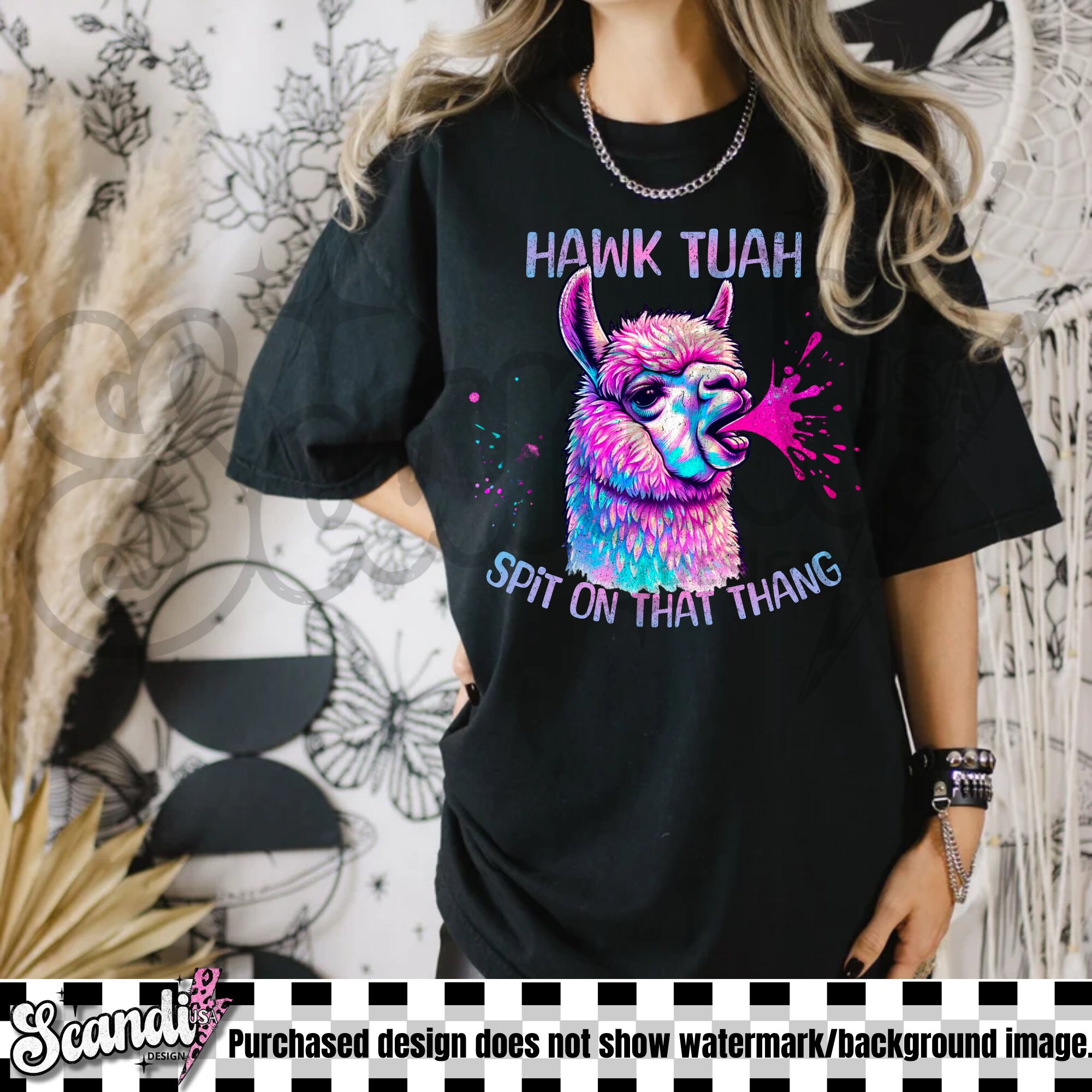 Hawk Tuah Spit on That Thang PNG | Funny Llama Clipart | Cute Alpaca ...