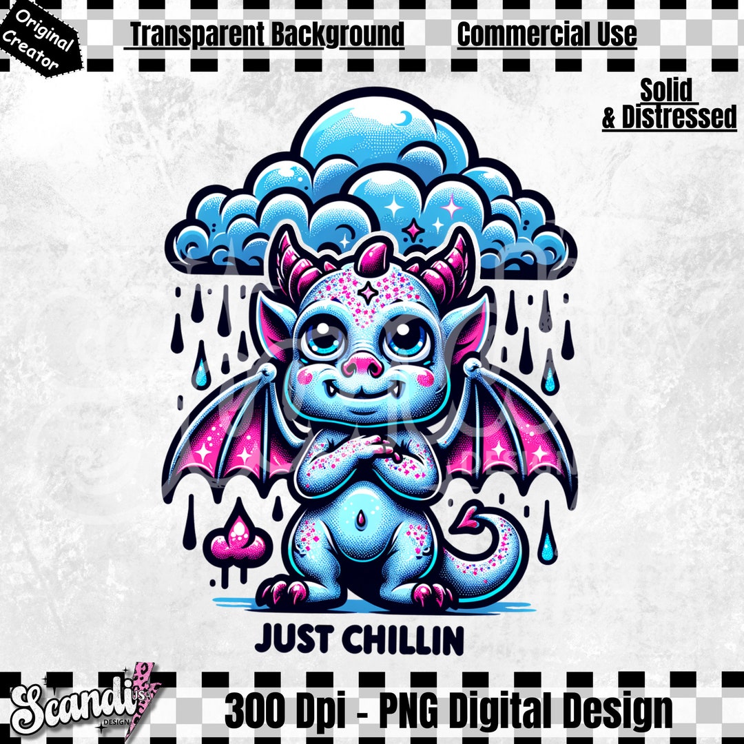 Cute Gargoyle PNG | Just Chillin Clipart | Spooky Png Sublimation ...