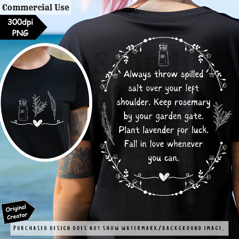 Practical Magic PNG Always Throw Salt Over Your Left Shoulder PNG Magic ...