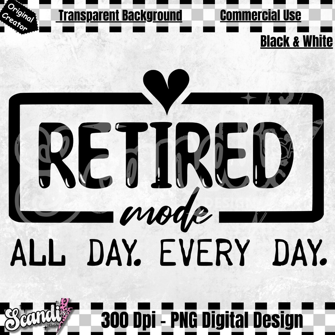 Retired Mode PNG | Retirement Shirt PNG | Officially Retired PNG ...