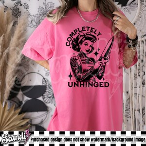 Completely Unhinged PNG | Retro Unhinged Girl PNG | Trendy Vintage ...