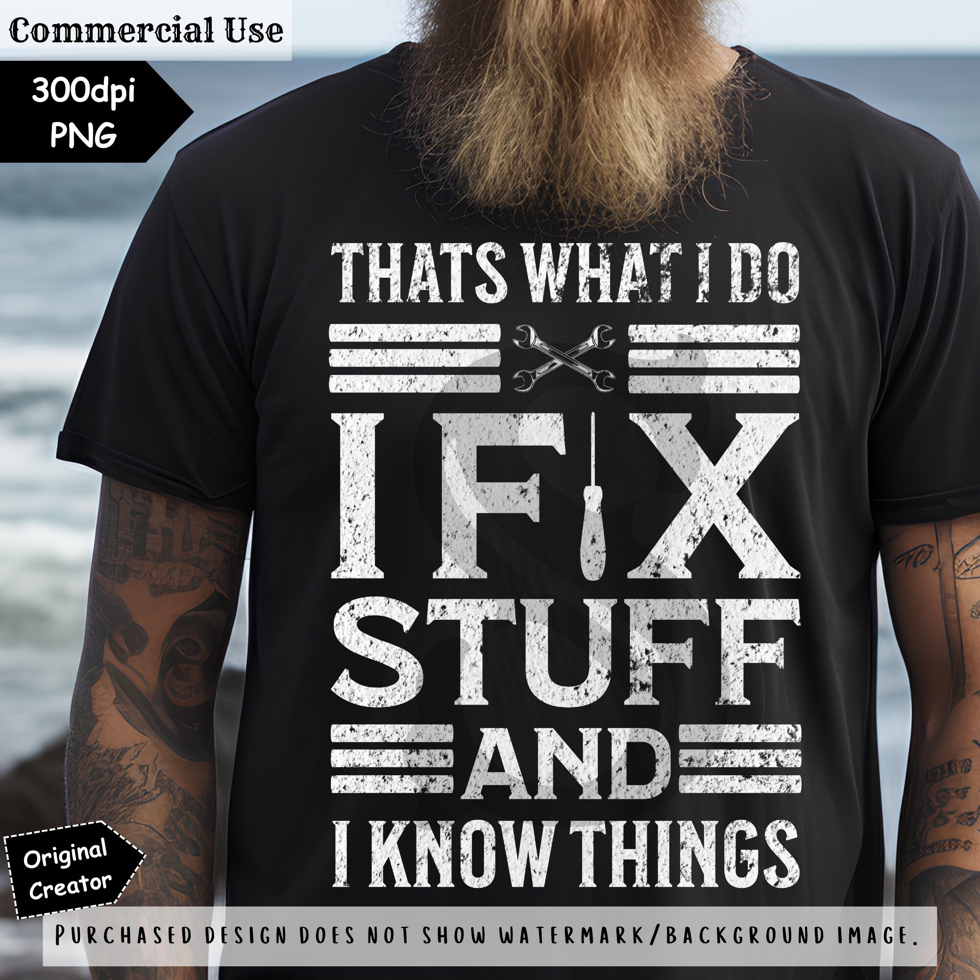 I Fix Stuff and Know Things PNG Birthday Gift Funny Mechanic PNG Gift ...