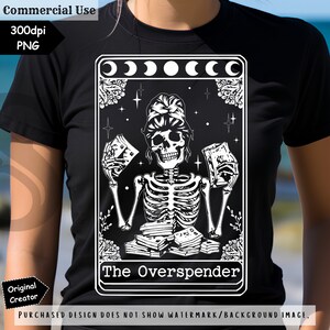 Funny Tarot the Overspender - PNG - Tarot Card PNG - Money PNG - Funny ...