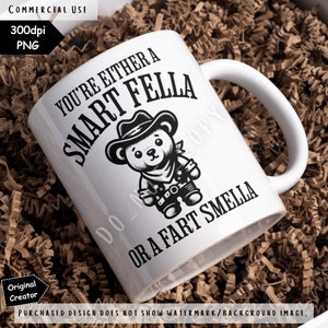 Smart Fella Cowboy Bear PNG | Retro Cartoon Meme (digital Download) - Etsy