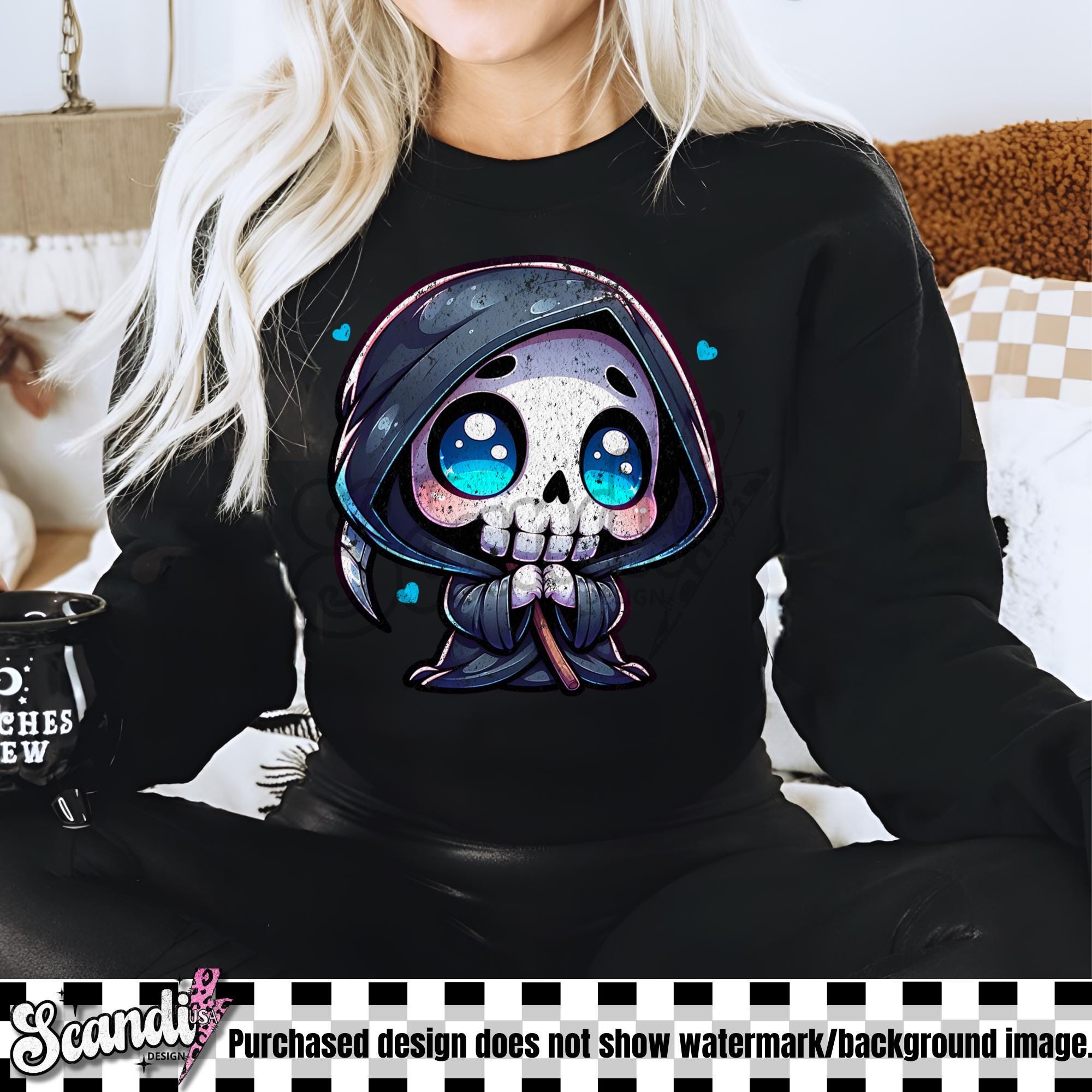 Cute Grim Reaper PNG, Funny Valentine, Sublimation Shirt Design ...