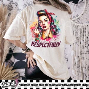 Sassy Retro Woman PNG, Middle Finger Design (digital Download) - Etsy