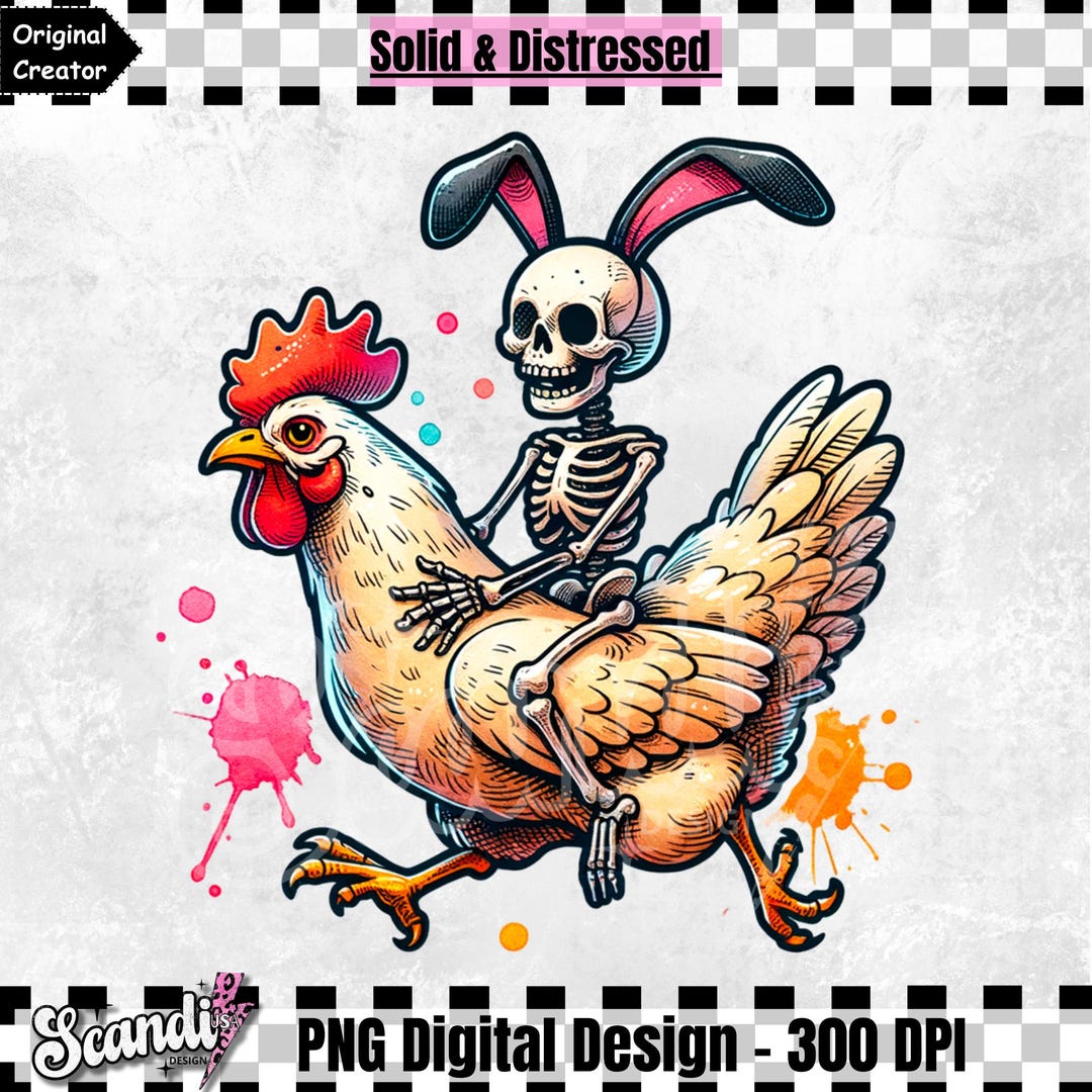 Funny Easter Clipart, Spring Skeleton PNG, Easter Bunny Skeleton ...