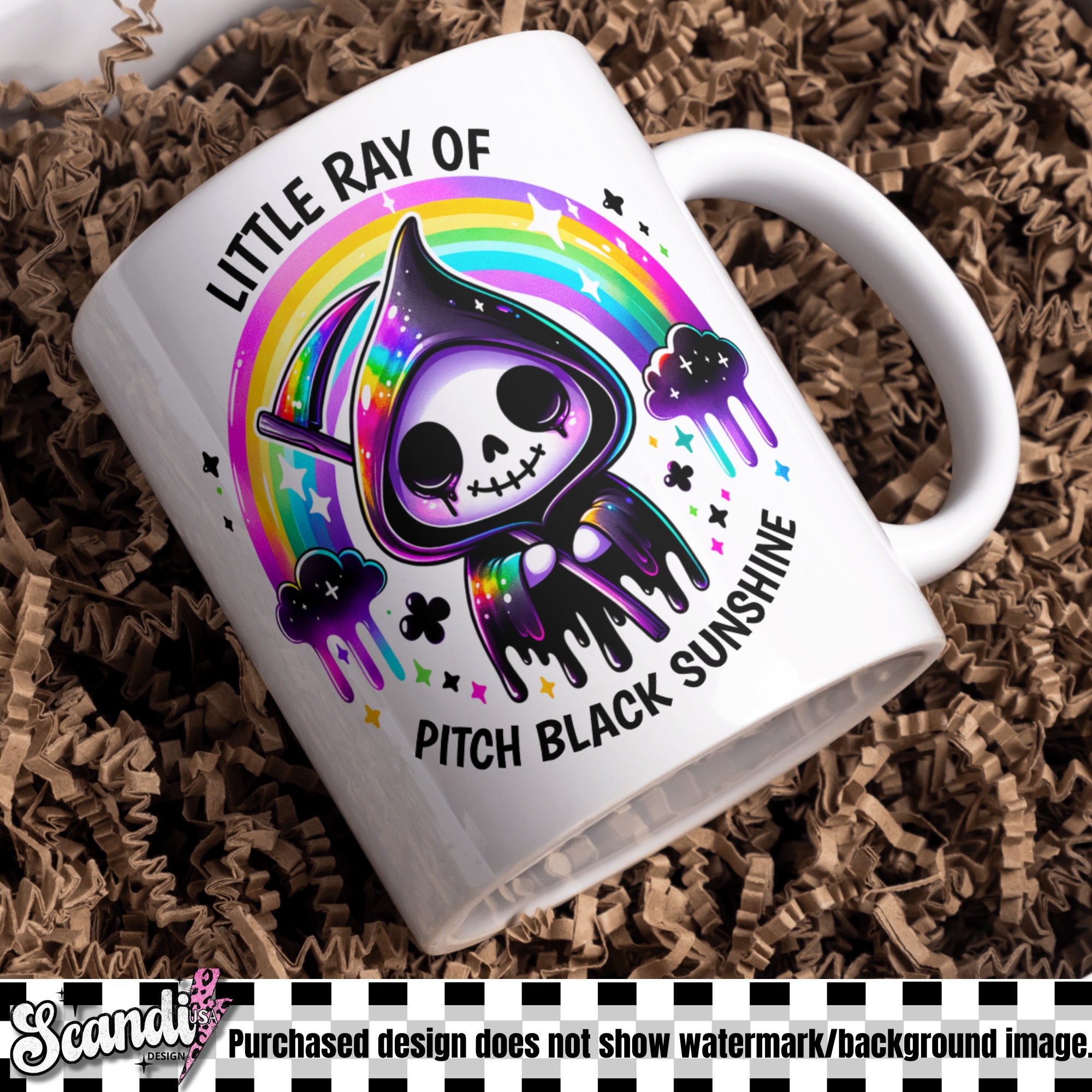 Little Ray of Pitch Black Sunshine PNG | Snarky Skeleton Clipart ...
