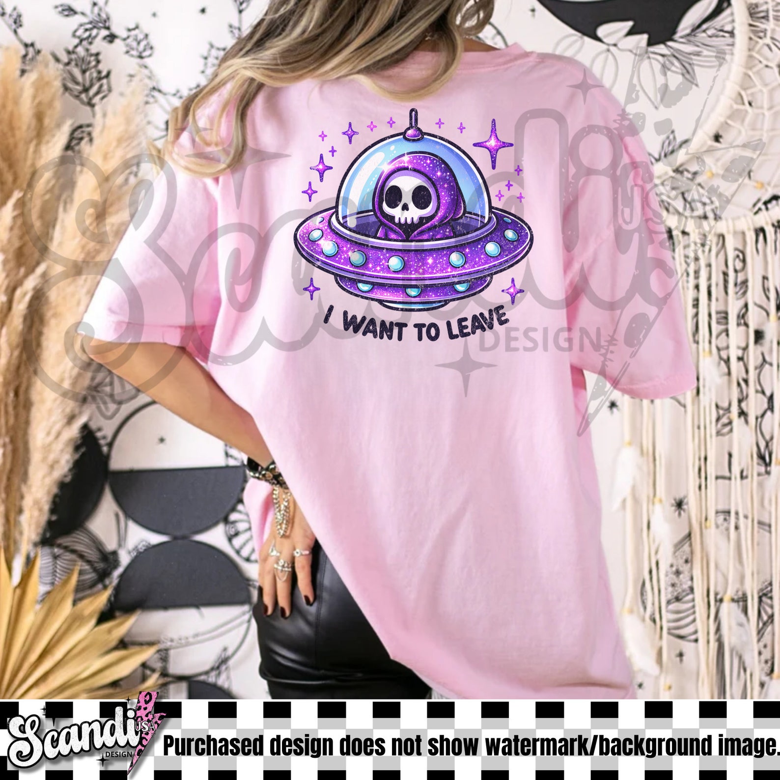 Funny Alien PNG | I Want to Leave Png | Snarky T-shirt Sublimation ...