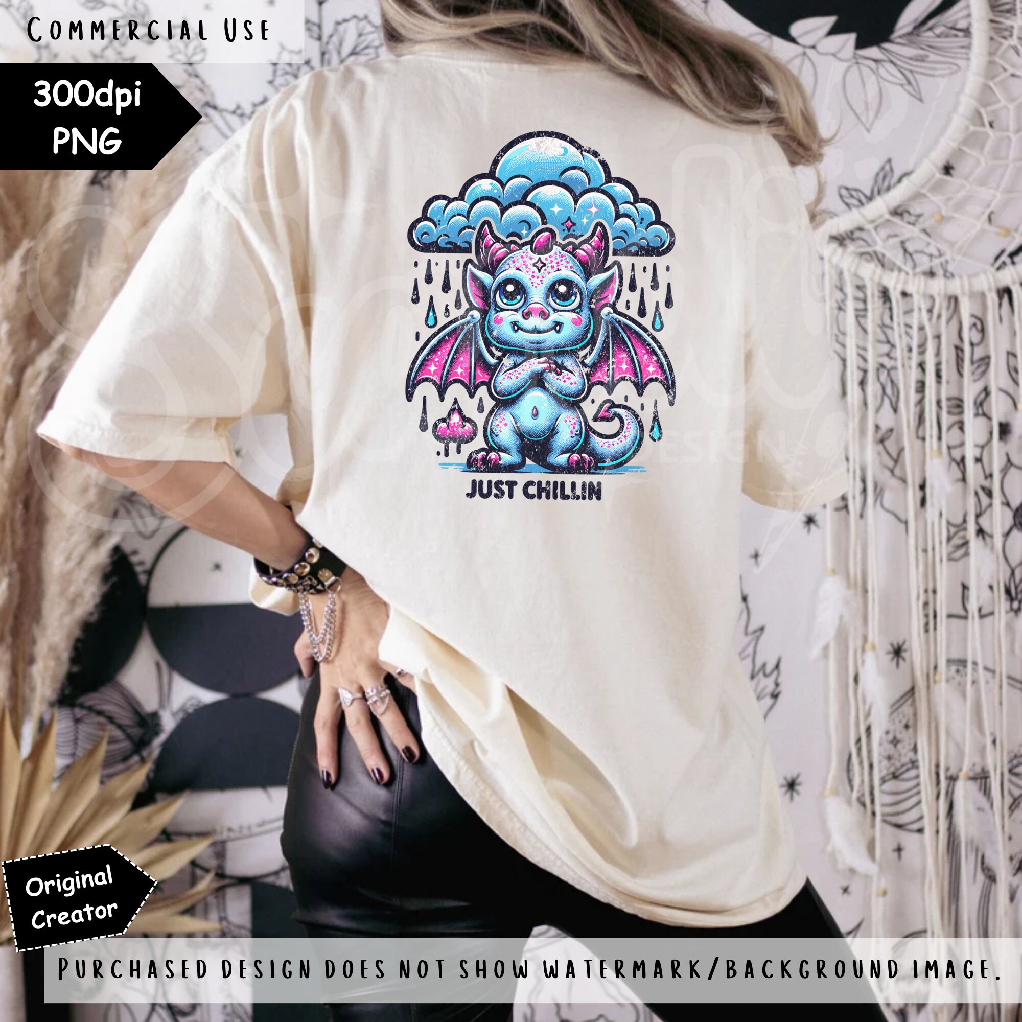 Cute Gargoyle PNG | Just Chillin Clipart | Spooky Png Sublimation ...