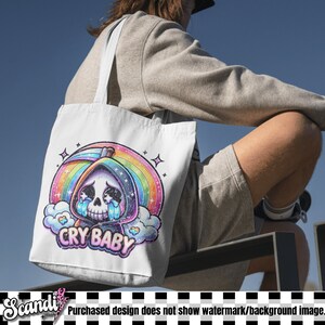 Cry Baby PNG | Crying Grim Reaper Clipart | Sad Skeleton Design | DTF ...