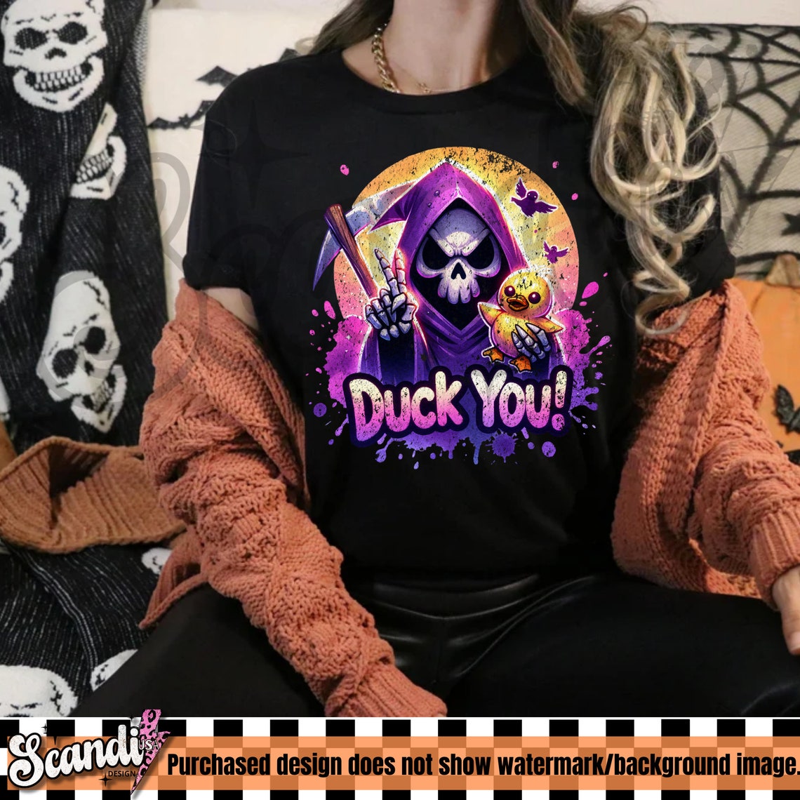 Funny Duck You PNG | Grim Reaper Clipart | Spooky Sublimation Design ...