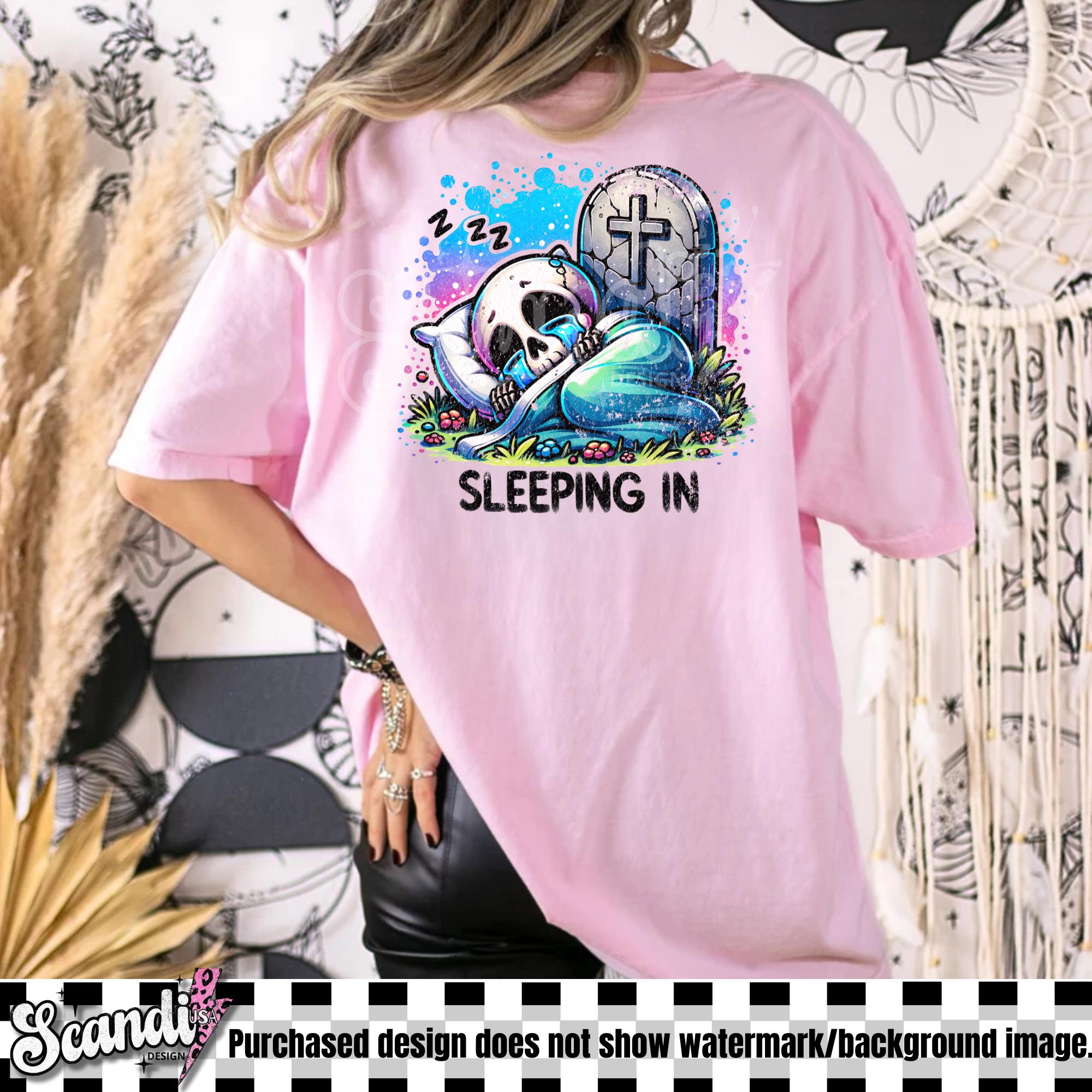 Cute Snarky Skeleton PNG, Sleeping in Clipart, Spooky Skeleton ...