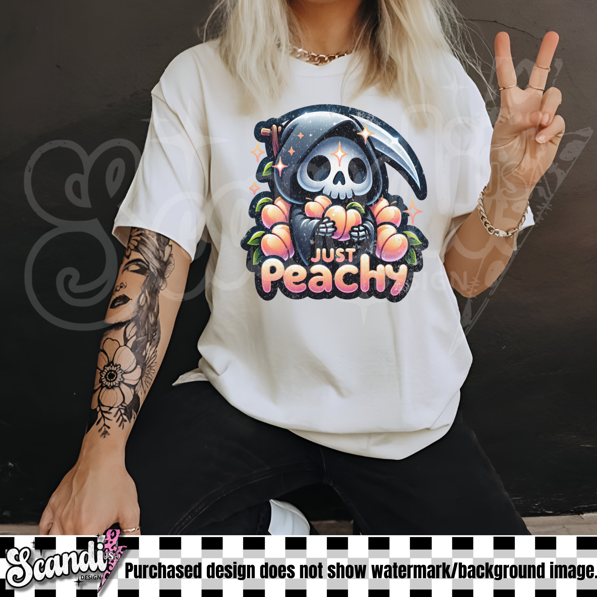 Just Peachy PNG | Snarky Grim Reaper Clipart | Peaches Sublimation ...